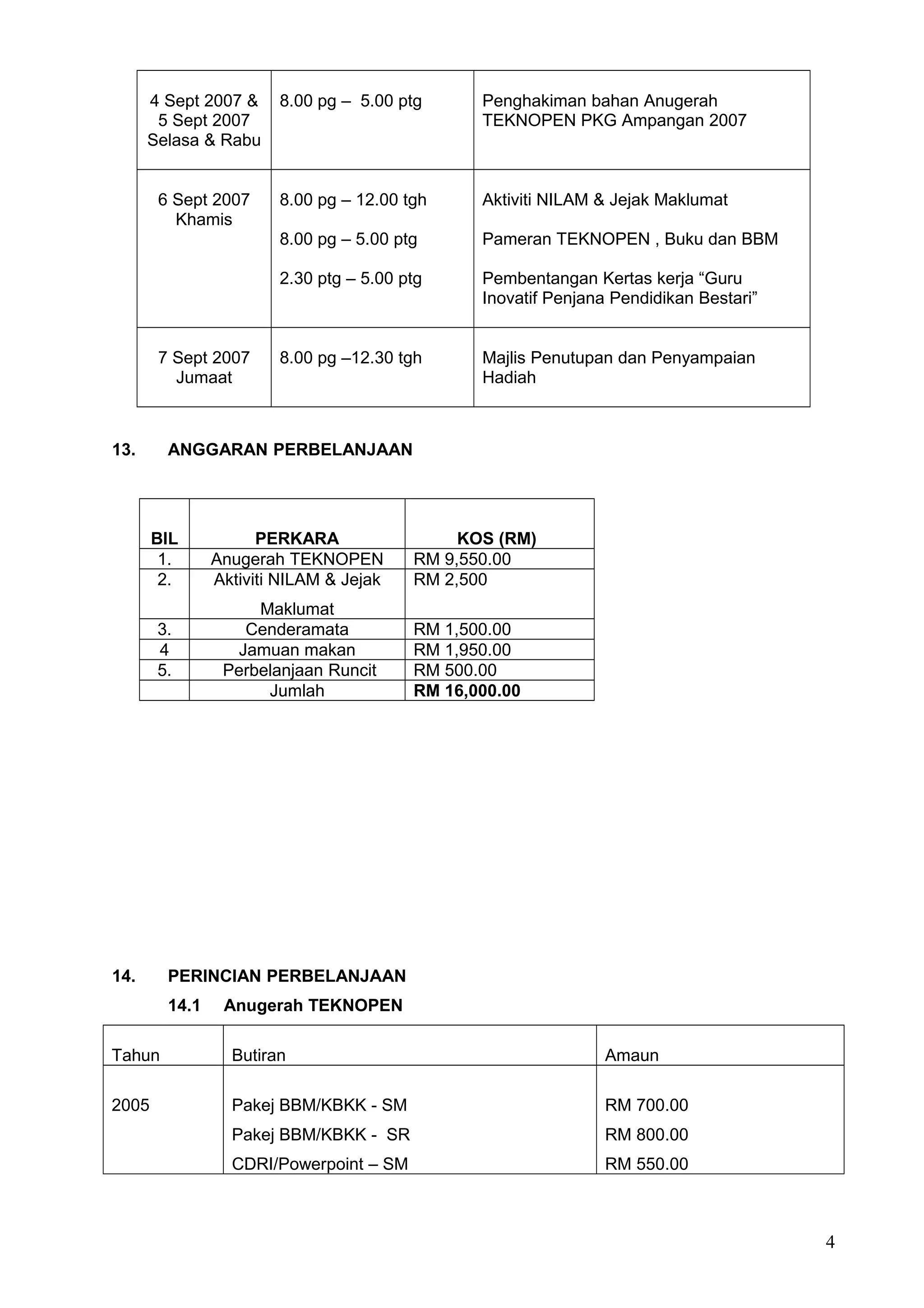 Kertas cadangan hari terbuka pkg ampgn | DOC