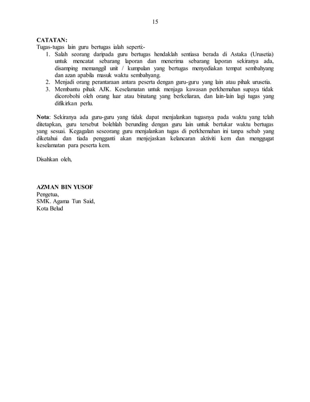 Kertas cadangan kem uniform 2014 | PDF