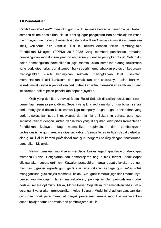 Contoh Kertas Cadangan Projek Inovasi | PDF