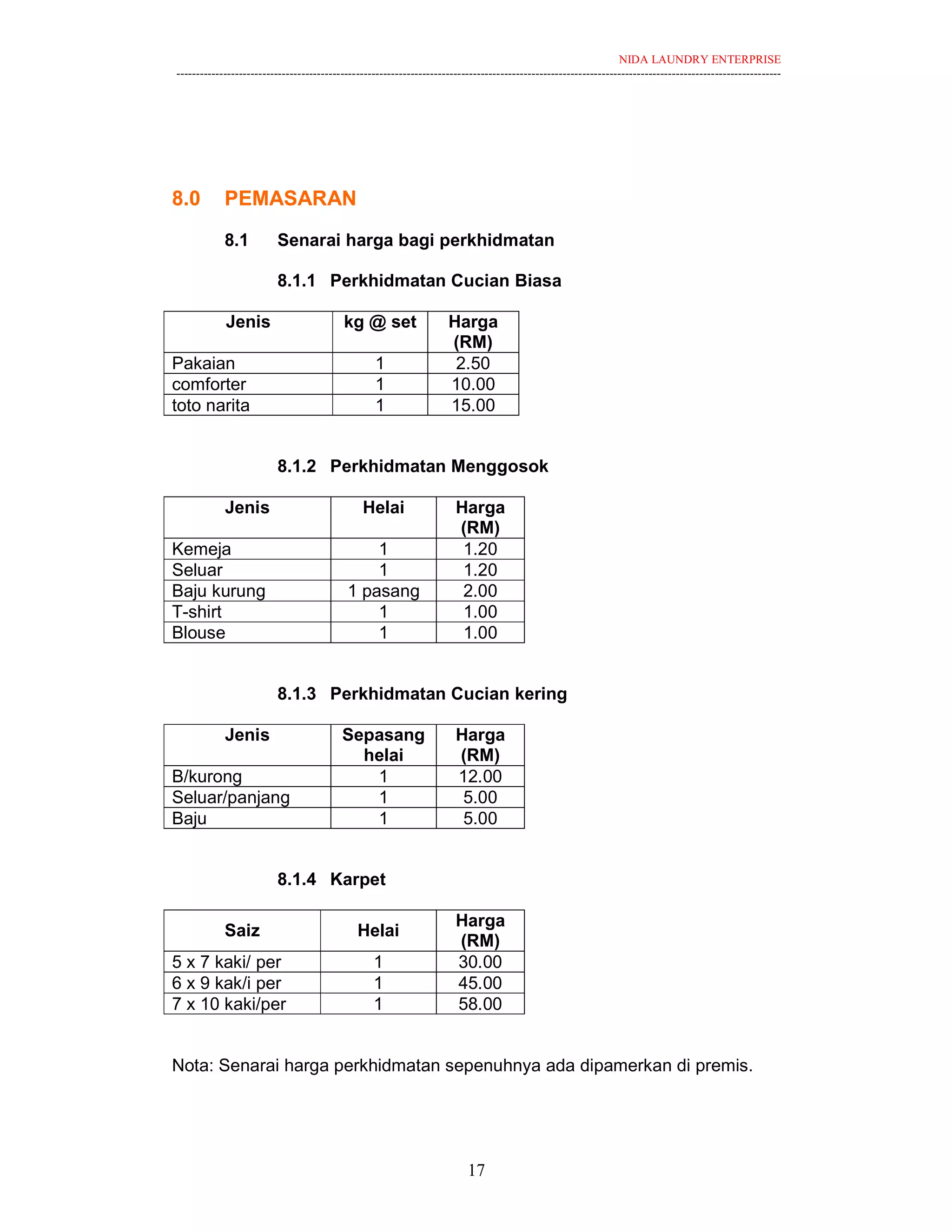 Kertas kerja dobi | PDF