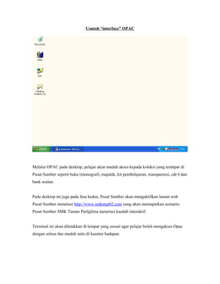 Kertas kerja lampiran opac 2006 | PDF