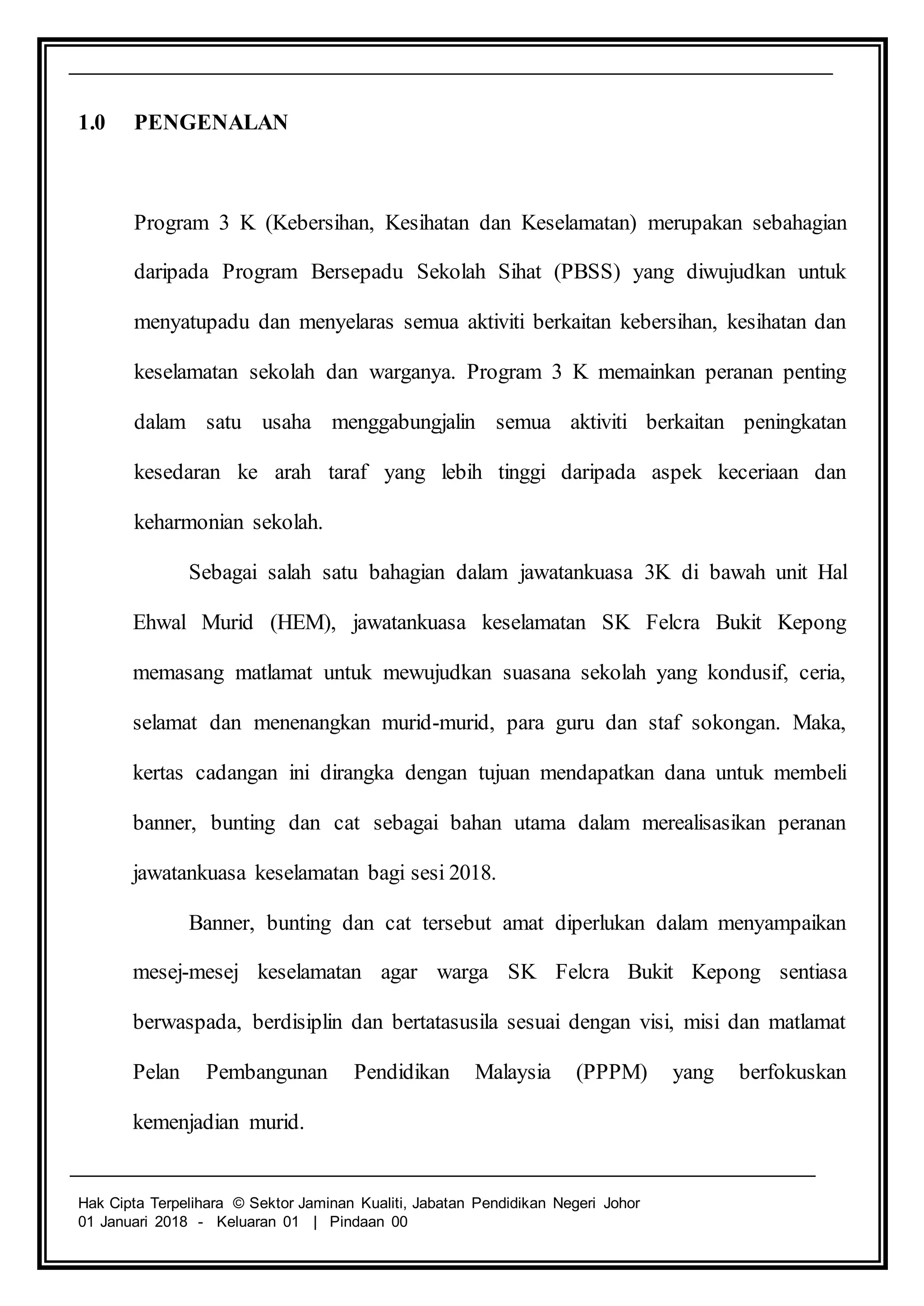 Kertas kerja banner | DOCX