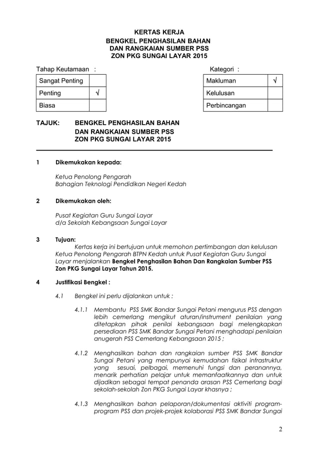 Kertas kerja bengkel penghasilan bahan & rangkaian sumber pss smkbsp ...