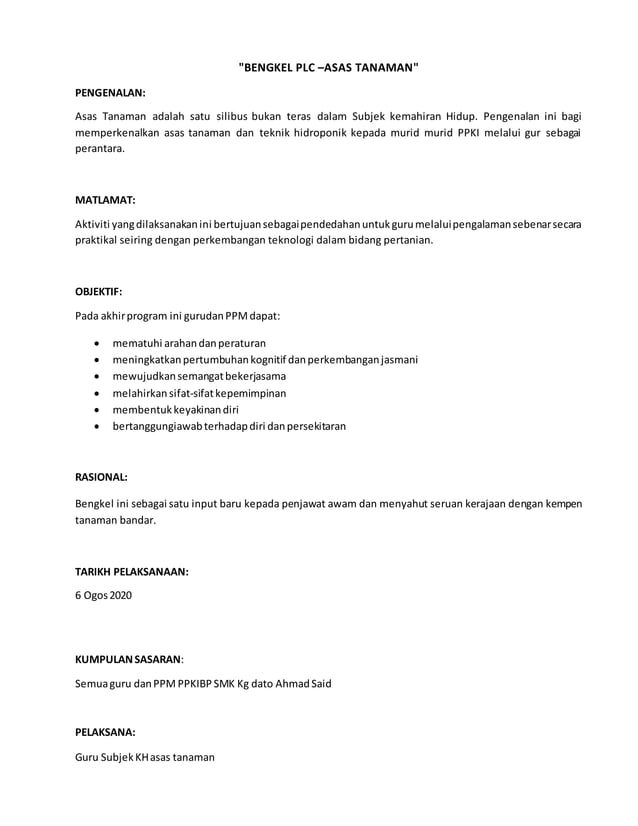 kertas kerja BENGKEL PLC.docx
