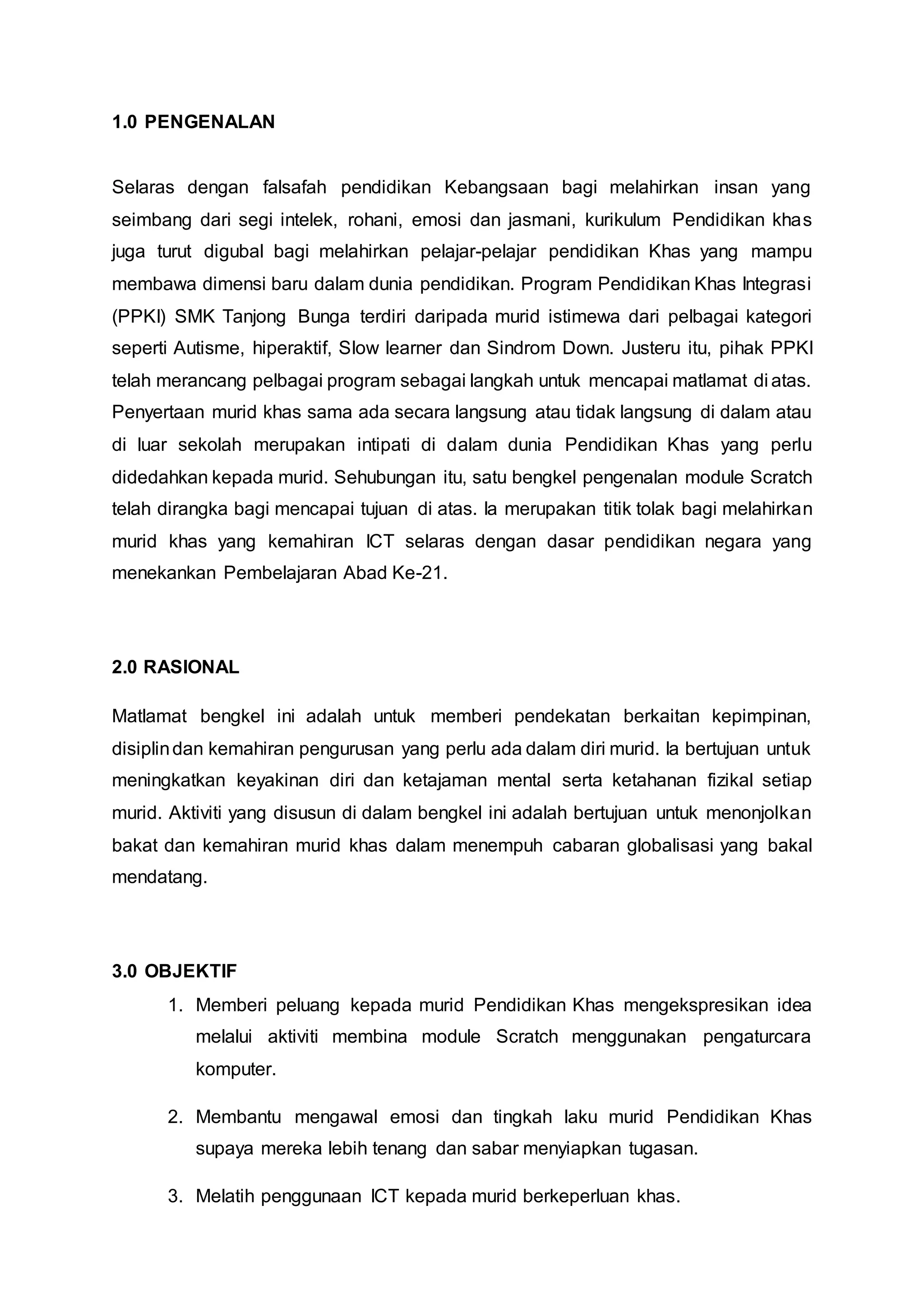 Kertas kerja bengkel scratch 2018 | DOCX
