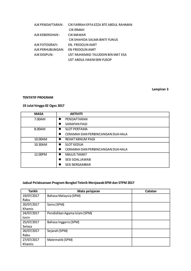 draf Kertas kerja bengkel teknik menjawab 2017 | DOCX