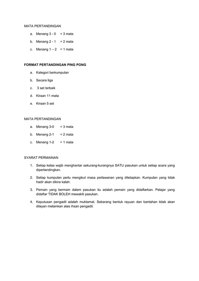 Kertas kerja bola jaring,badminton & ping pong 2013 | DOC