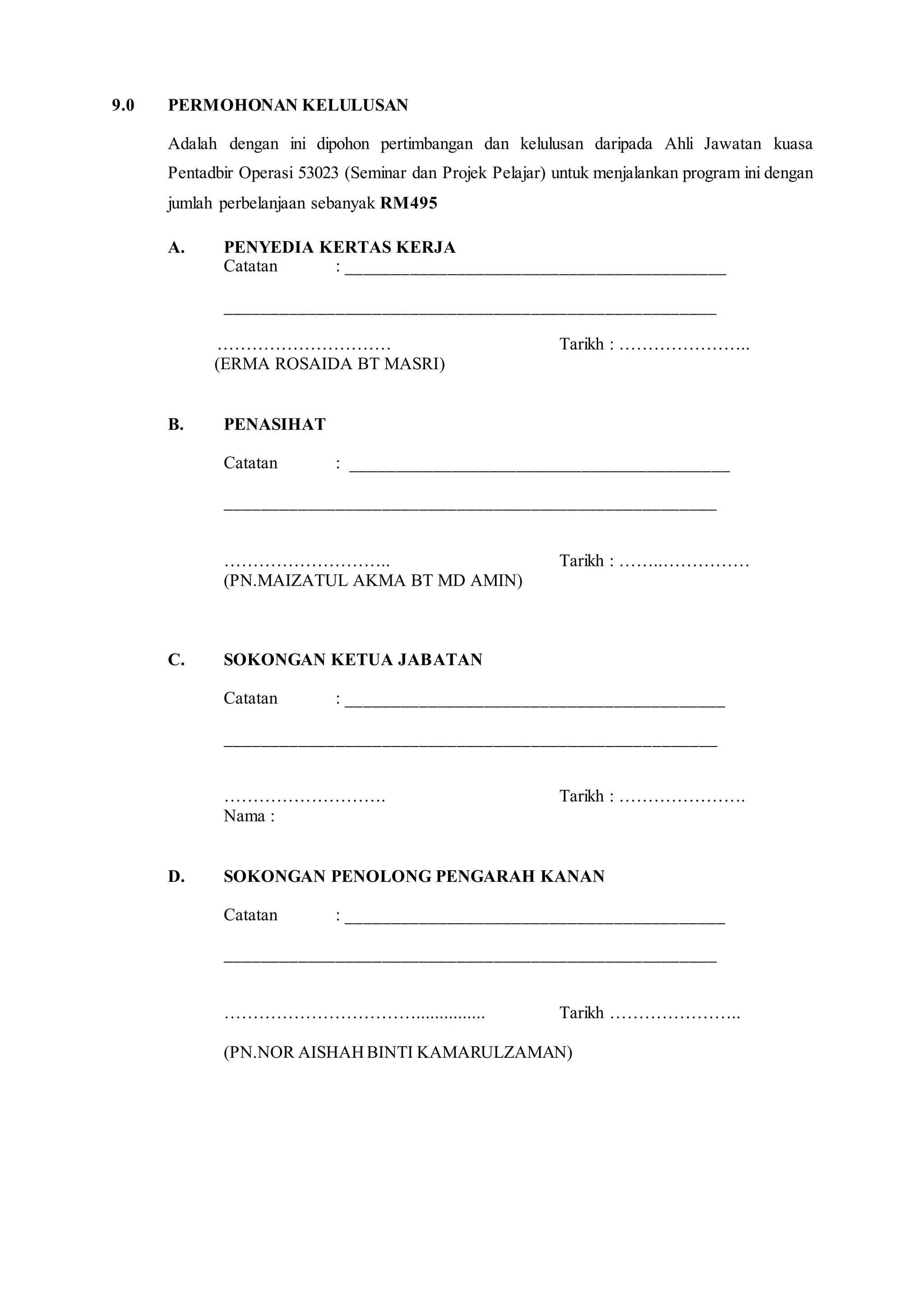 Kertas kerja cadangan bagi program khidmat masyarakat 2 | DOCX