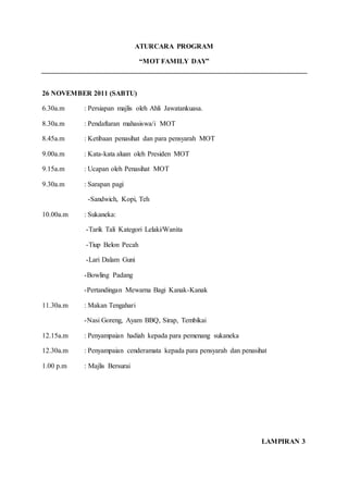 Kertas kerja family day | DOCX