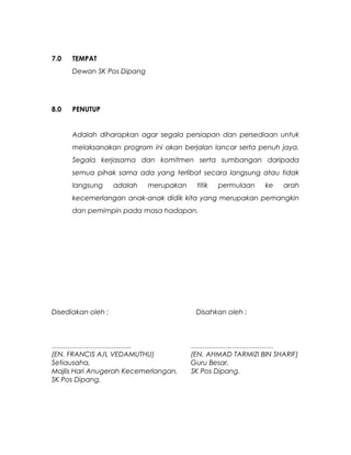 Kertas kerja hari anugerah 2017 | DOC