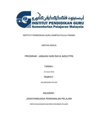 Kertas kerja hari raya 2 | DOC