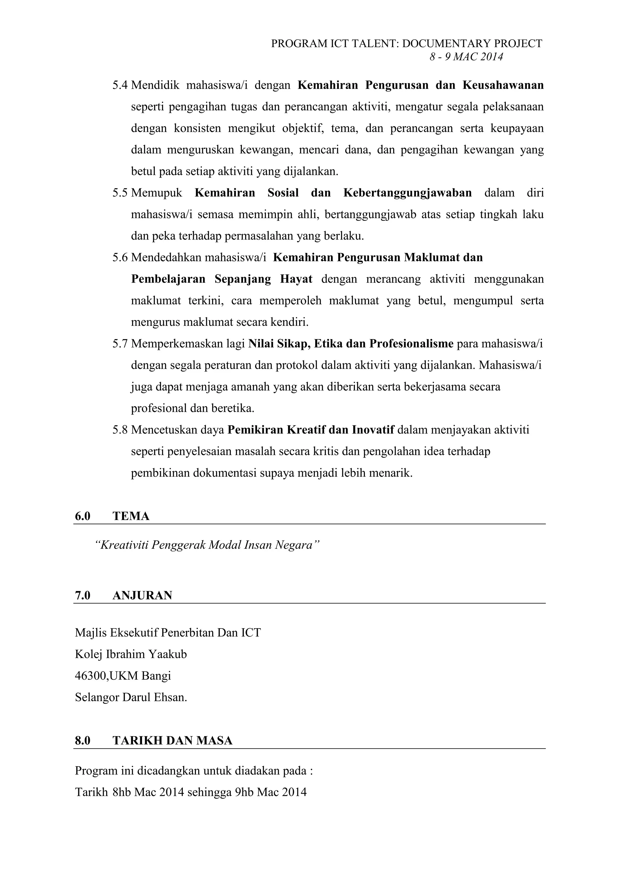 Kertas kerja ict danga bay 3. | PDF