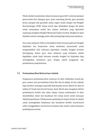 Kertas kerja kecemerlangan upsr sk satak 2015 - jakoa | DOC