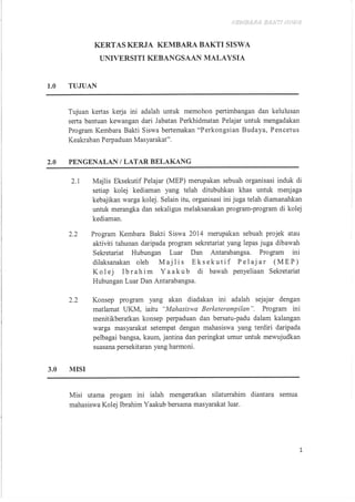 Kertas kerja kembara bakti siswa 2014 | PDF