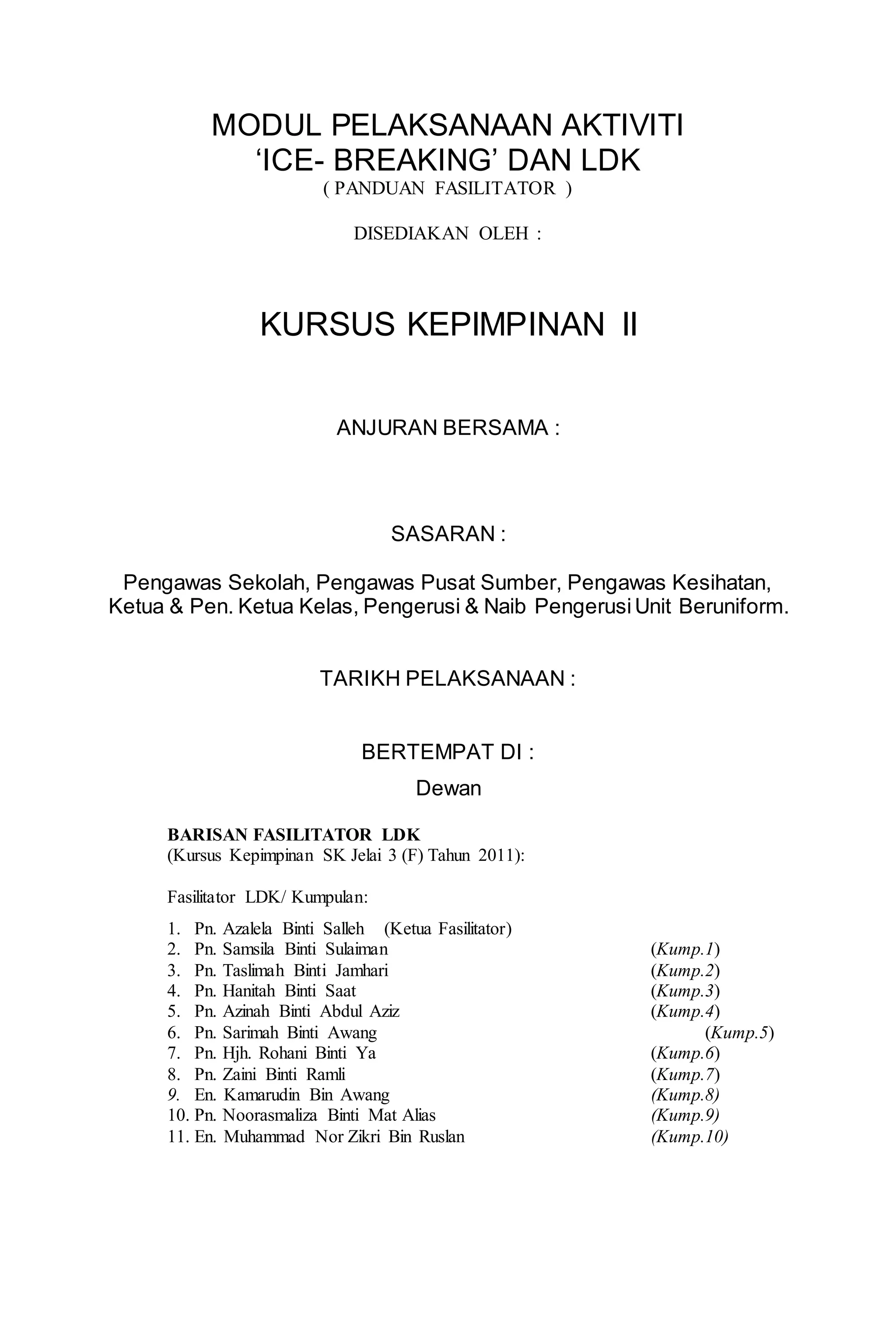 Kertas kerja kem kepimpinan beserta modul ldk.doc
