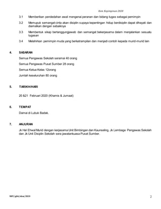 Kertas kerja kem kepimpinan pengawas, skss 2020 | DOCX