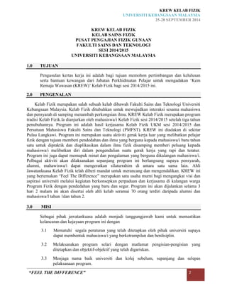 Kertas kerja kem remaja wawasan (krew) kelab fizik | PDF