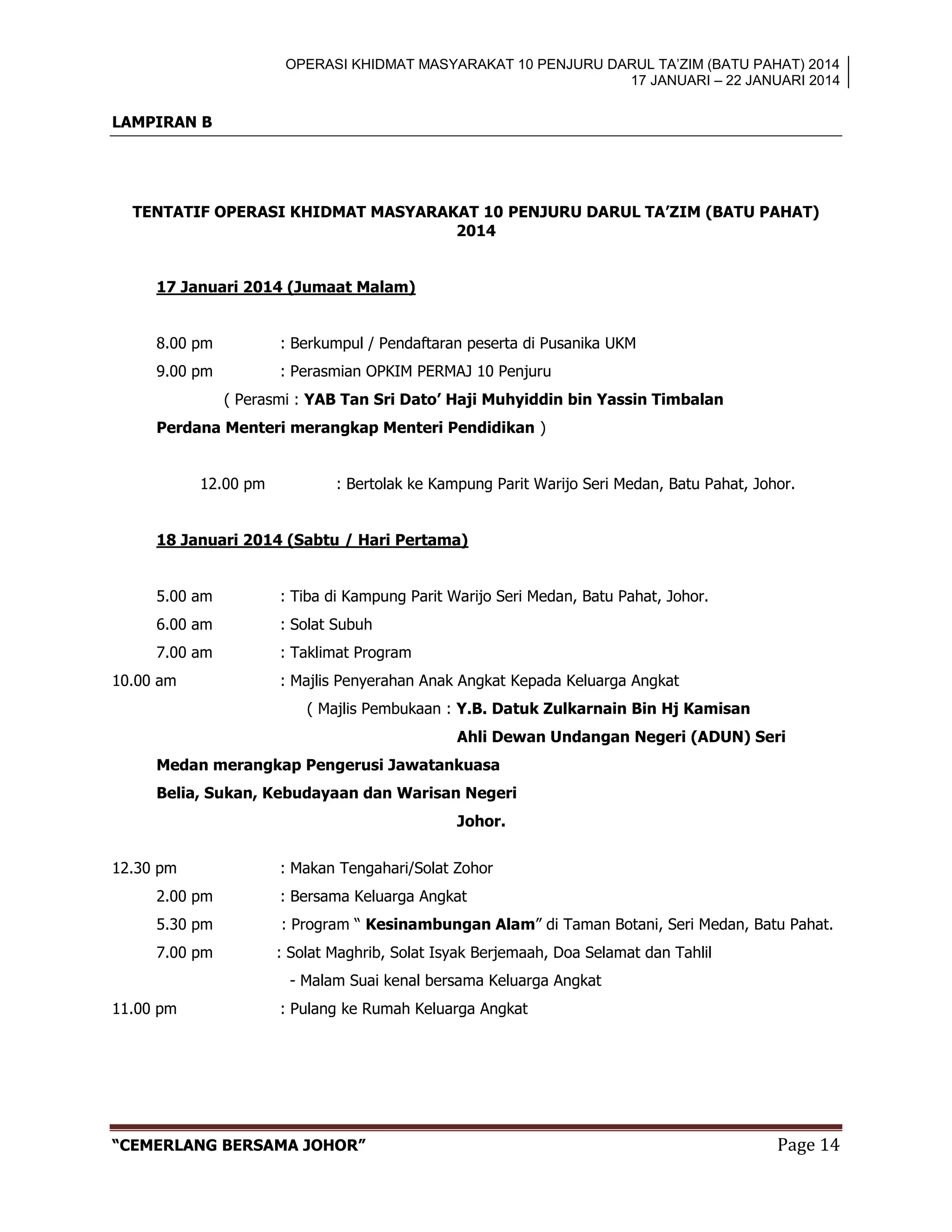 Kertas Kerja Keseluruhan OPKIM'10 Penjuru | DOCX