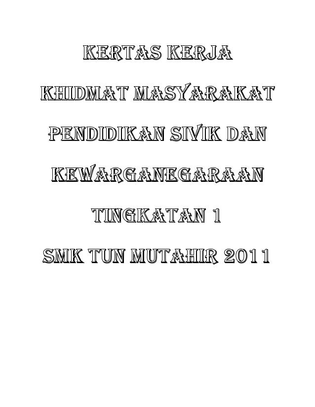 Contoh kertas kerja program khidmat masyarakat - smallvamet