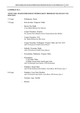 Kertas kerja lancar pembugaran nilam 2019 | DOCX