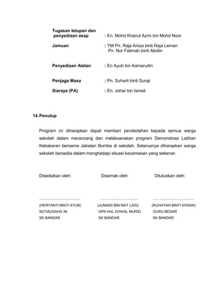 kertas kerja latihan kebakaran.doc