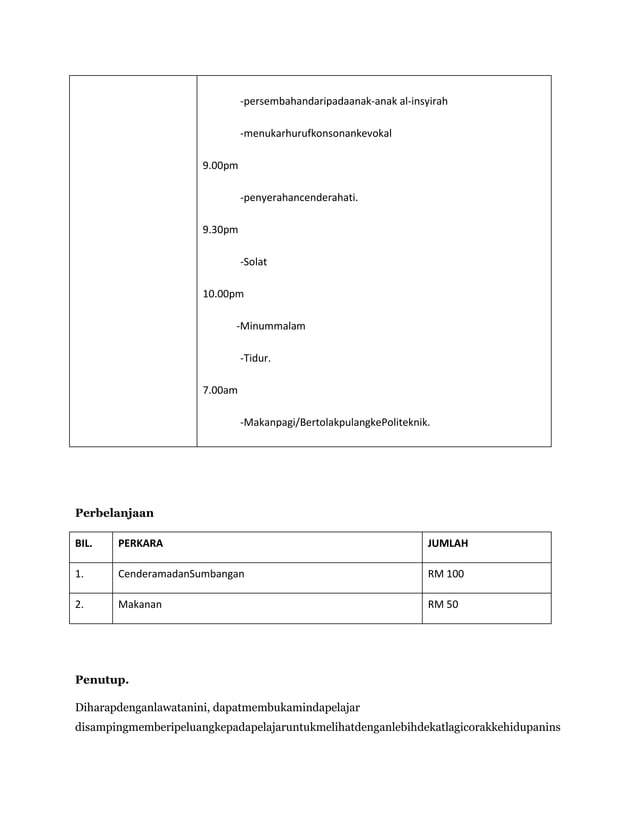 Kertas kerja lawatan ke rumah anak yatim | PDF Kertas kerja lawatan ke rumah anak yatim | PDF