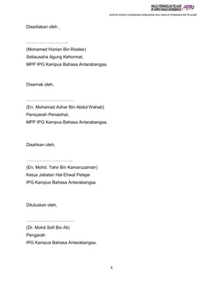 Kertas Kerja MPP Kebajikan | DOCX