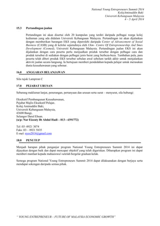 Kertas kerja NYES 2014 | PDF