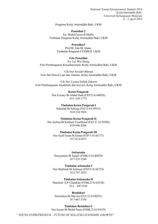 Kertas kerja NYES 2014 | PDF