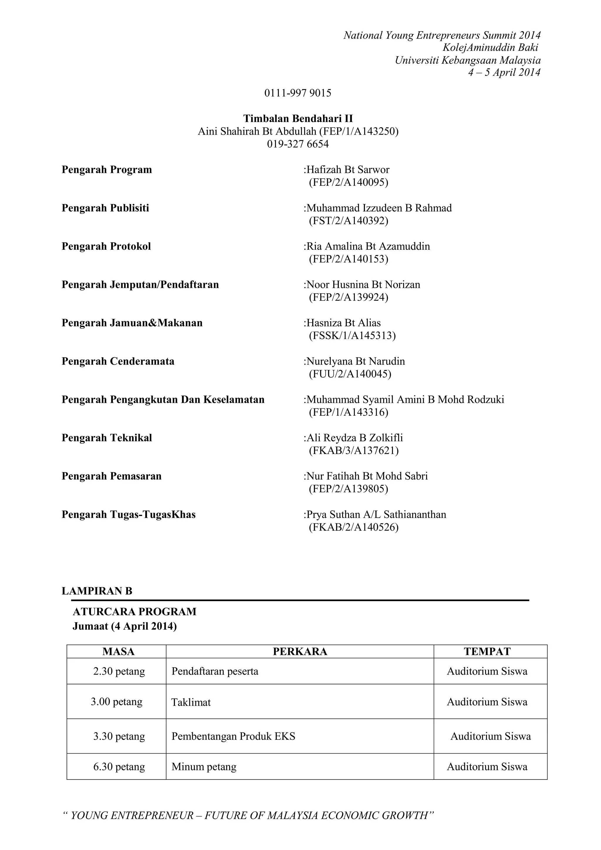 Kertas kerja NYES | PDF