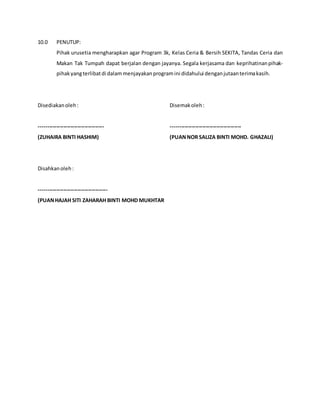 Kertas kerja pelancaran program 3 k2016 | DOCX