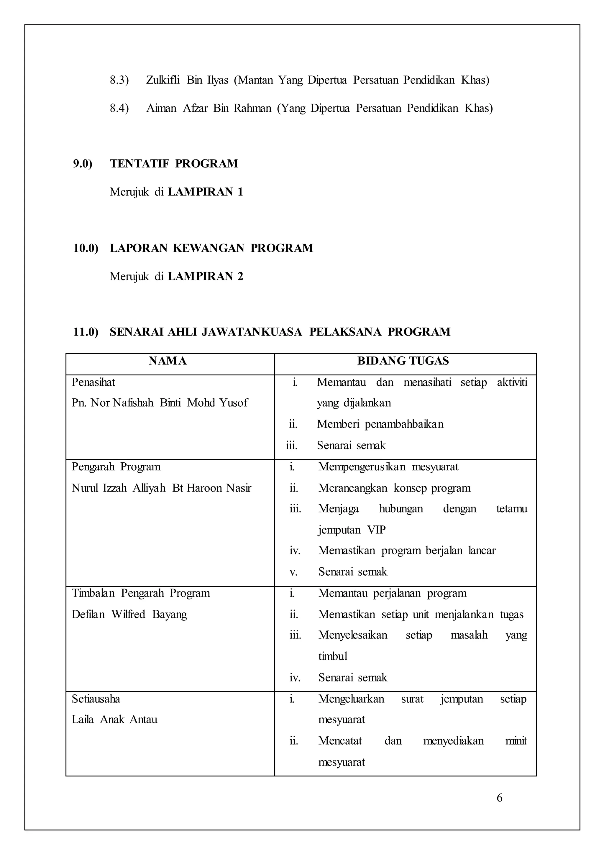 Kertas kerja pengurusan sukan dan rekreasi | DOCX
