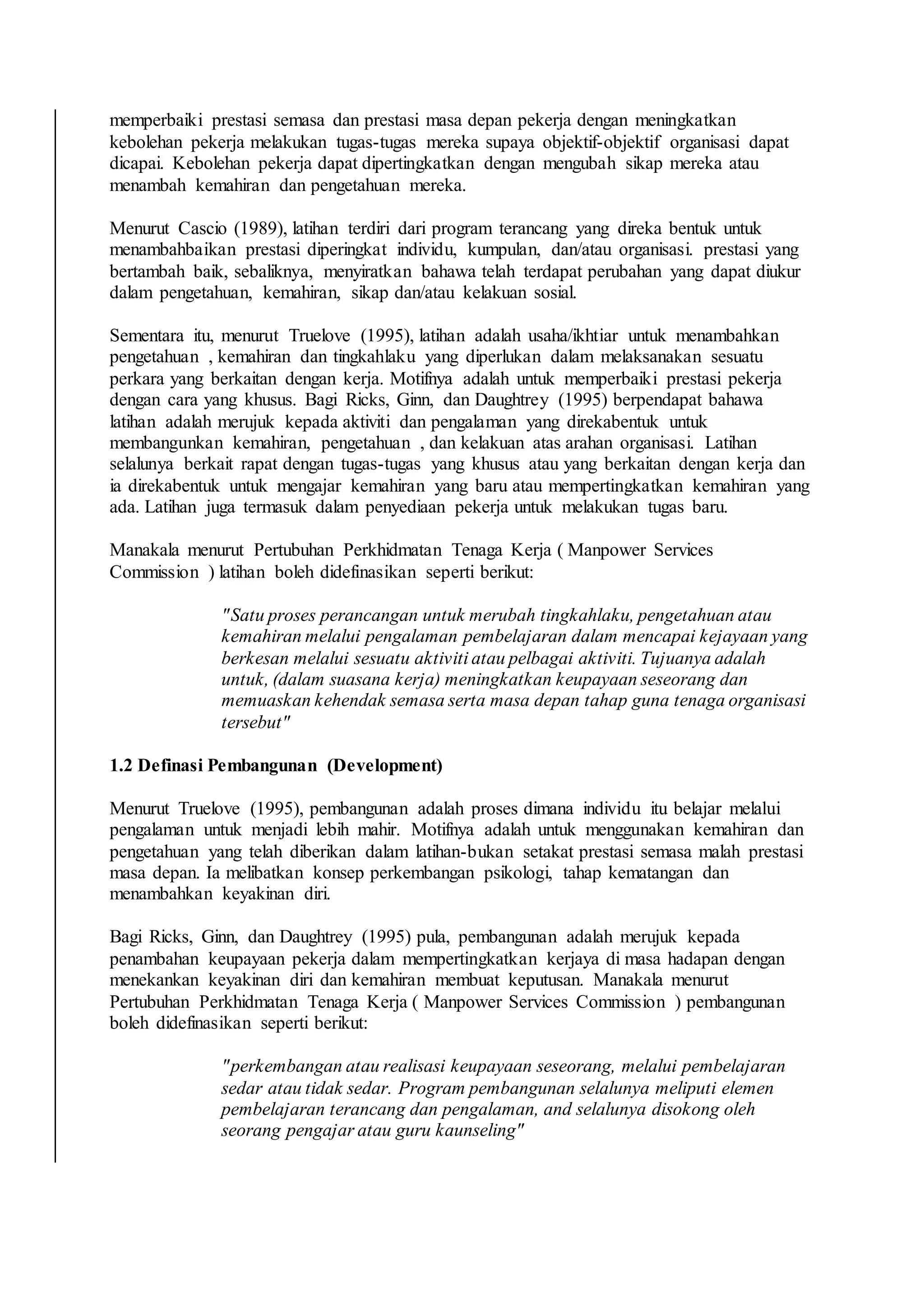 Kertas kerja pengurusan sumber manusia | DOCX