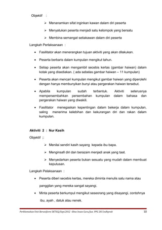 Kertas kerja perkhemahan | DOC