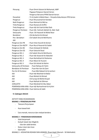 Kertas kerja perkhemahan 2014 | PDF