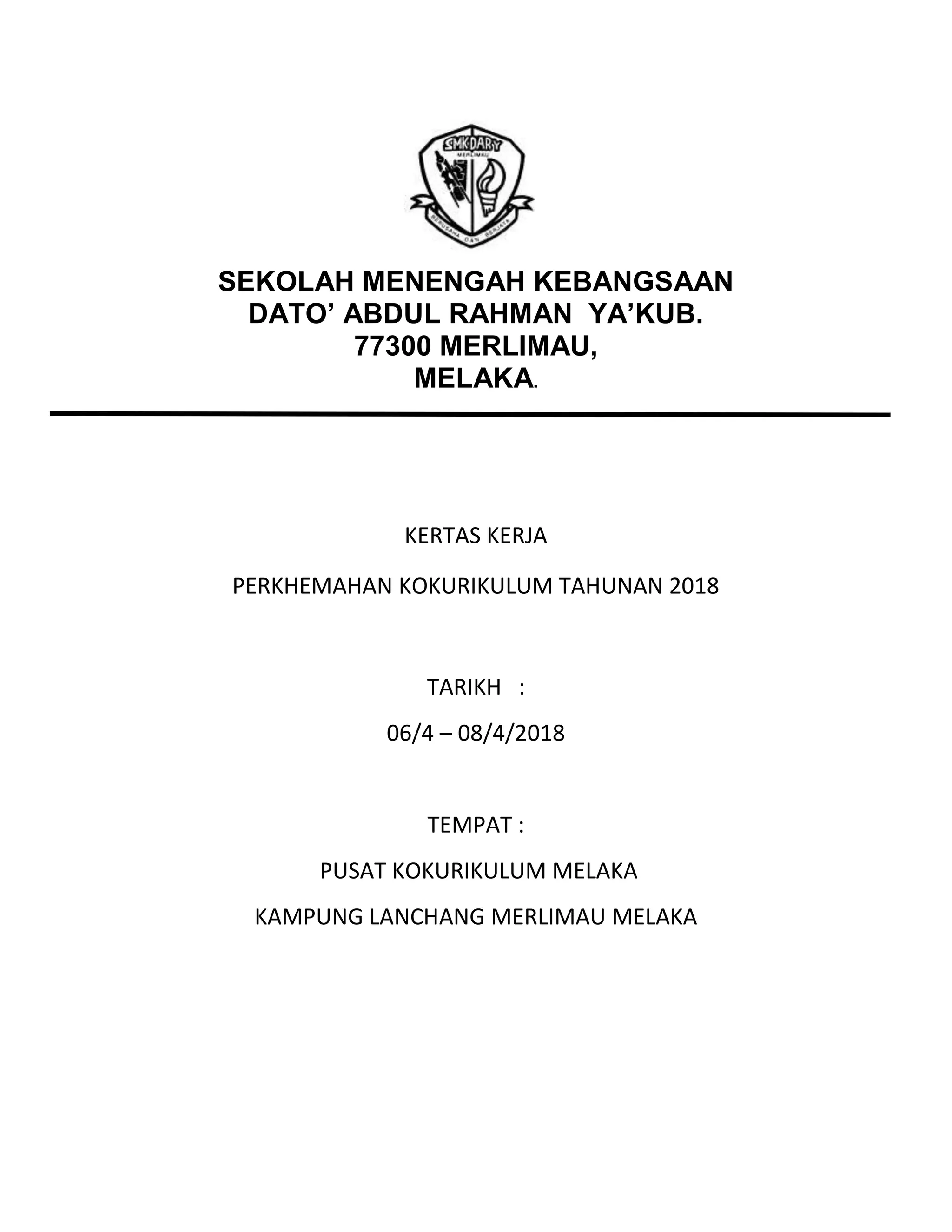 KERTAS KERJA PERKHEMAHAN TERBARU 2018.docx