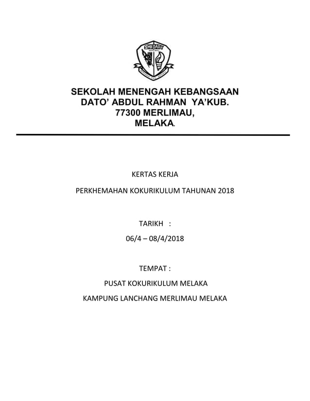 KERTAS KERJA PERKHEMAHAN TERBARU 2018.docx