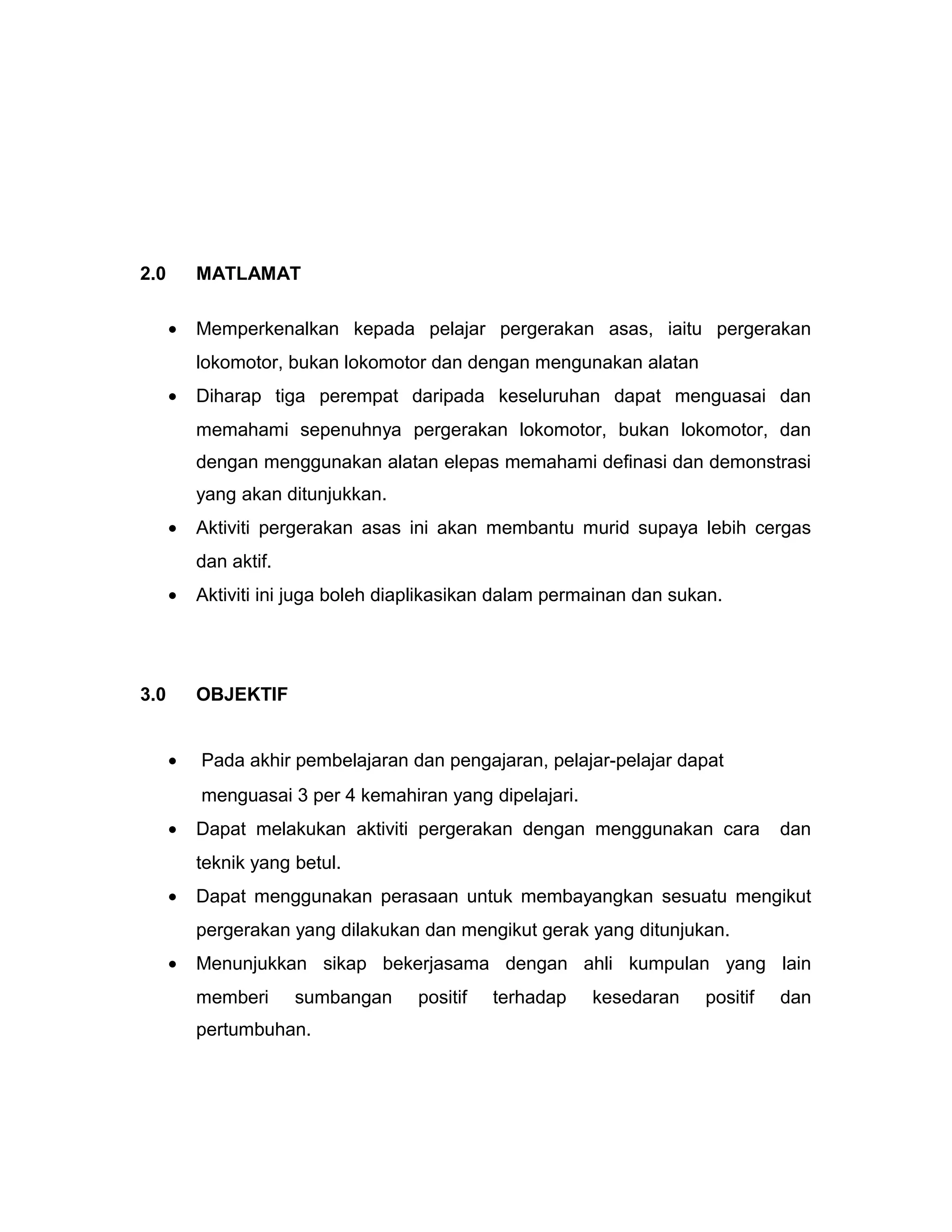 PERGERAKAN ASAS ( LOKOMOTOR, BUKAN LOKOMOTOR DAN MANIPULASI ALATAN | DOC