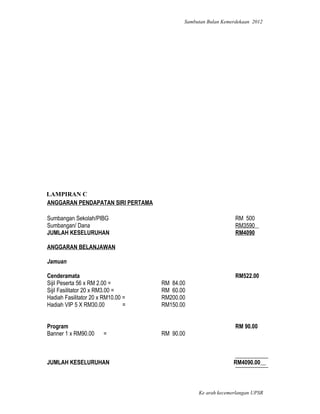 Kertas kerja pgram lepas upsr | DOC