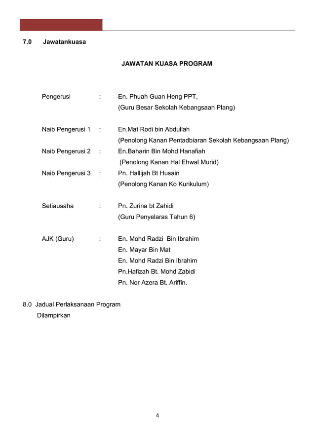 K ertas kerja program elit | PDF