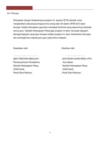 K ertas kerja program elit | DOC