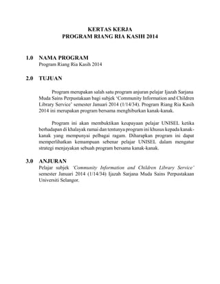 Kertas Kerja program | DOCX