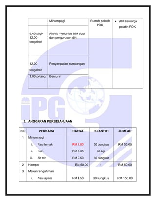 Kertas kerja program sayang disayang ,pdk seri mutiara higlighted | DOC