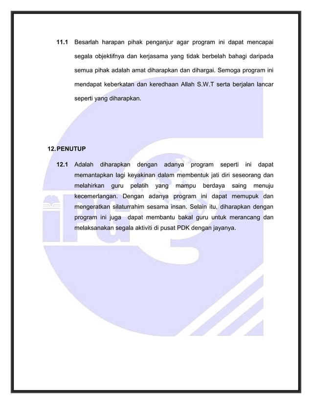 Kertas kerja program sayang disayang ,pdk seri mutiara higlighted | DOC