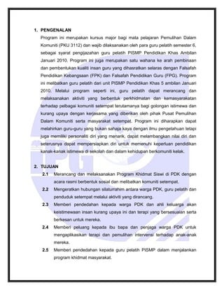 Kertas kerja program sayang disayang ,pdk seri mutiara higlighted | DOC