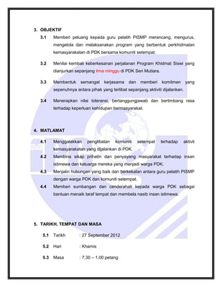 Kertas kerja program sayang disayang ,pdk seri mutiara higlighted | DOC