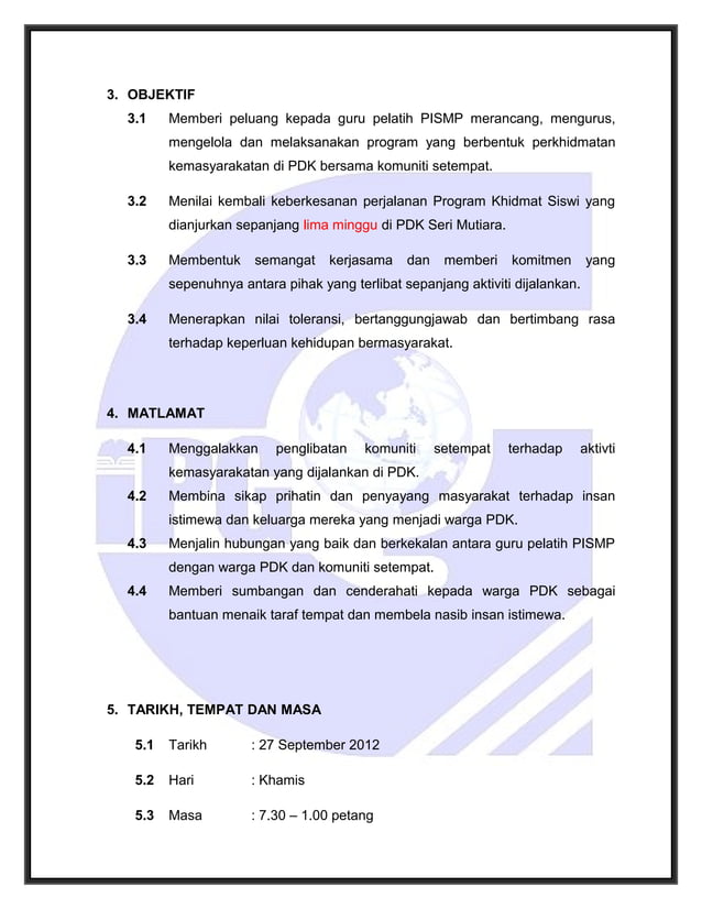 Kertas kerja program sayang disayang ,pdk seri mutiara higlighted | DOC