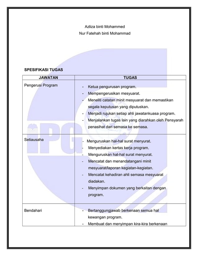 Kertas kerja program sayang disayang ,pdk seri mutiara higlighted | DOC