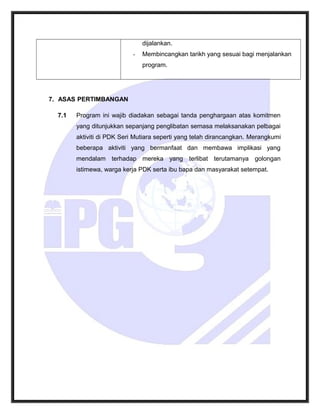 Kertas kerja program sayang disayang ,pdk seri mutiara higlighted | DOC