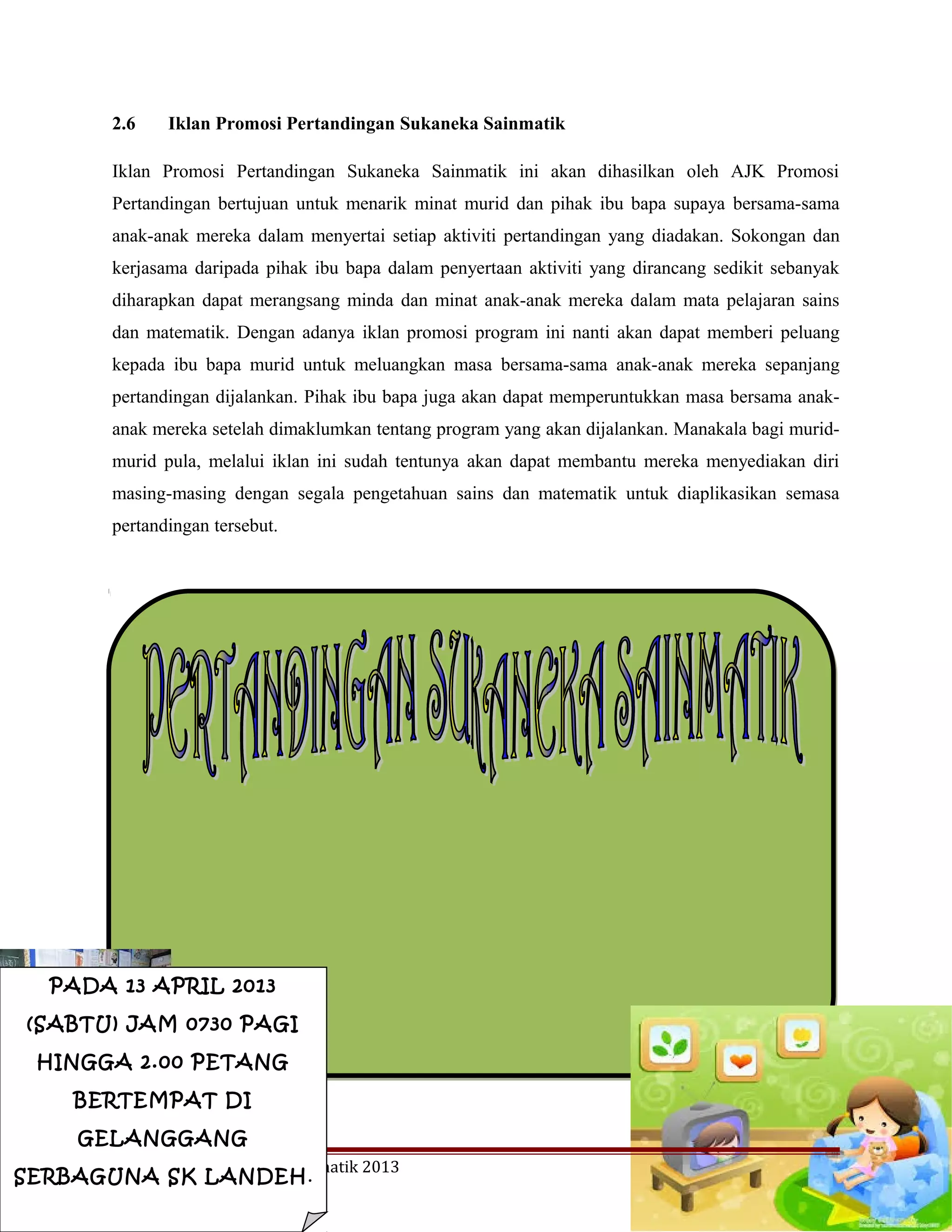 Kertas kerja program sukaneka sainmatik | DOC